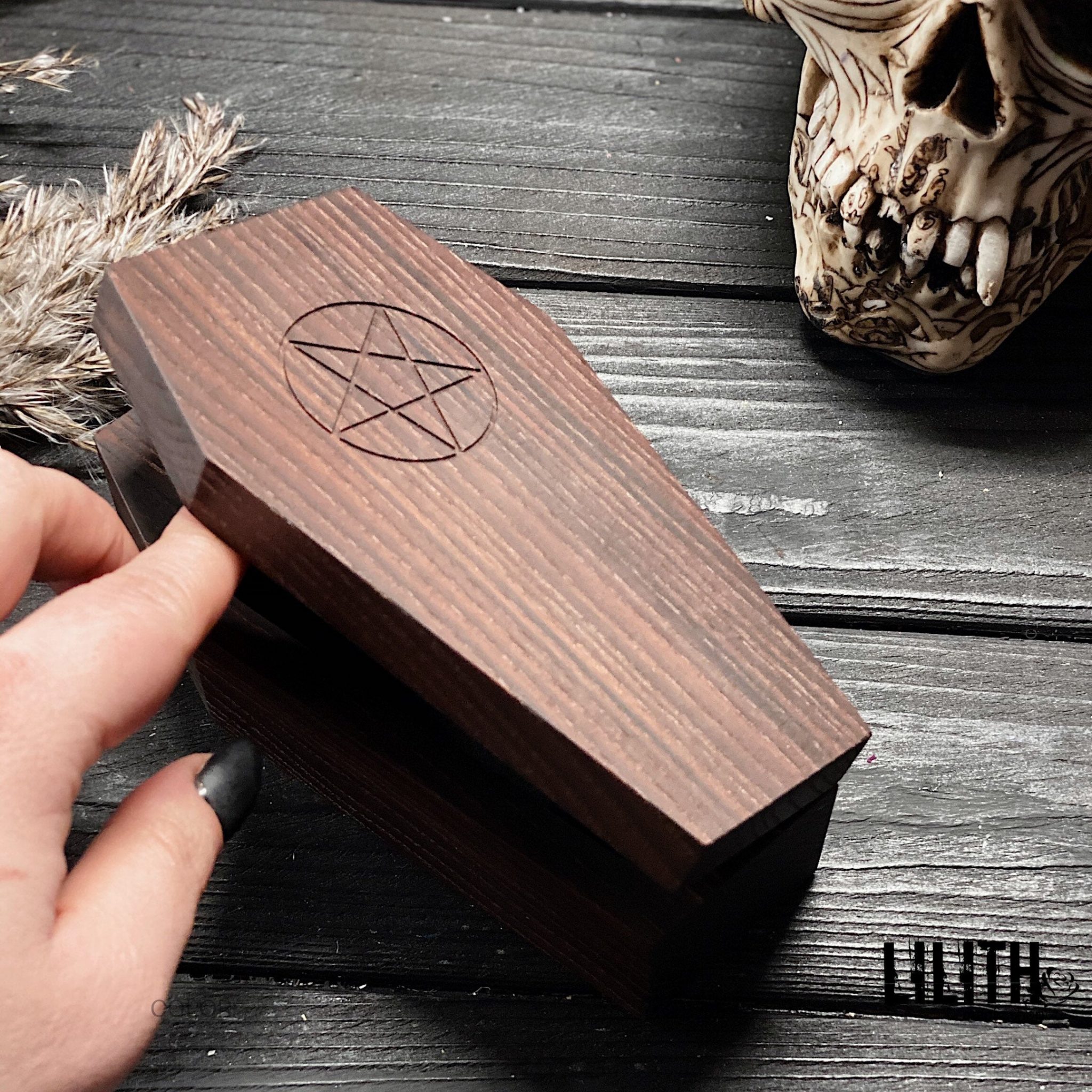 Ведьмина шкатулка «Гроб» из натурального ясеня - Магазин Магии LILITH