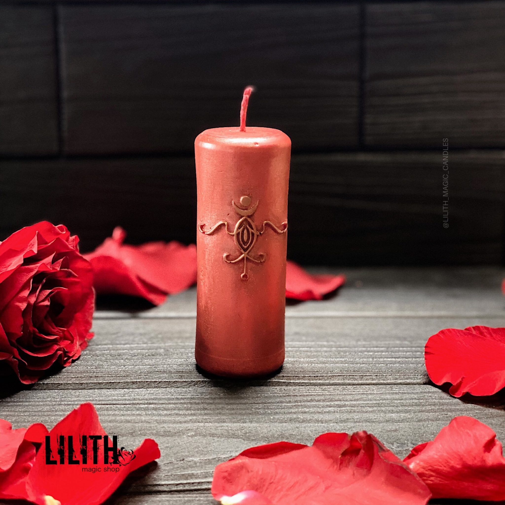 Lilith Altar Beeswax Ritual Candle - Lilith Magic Candles