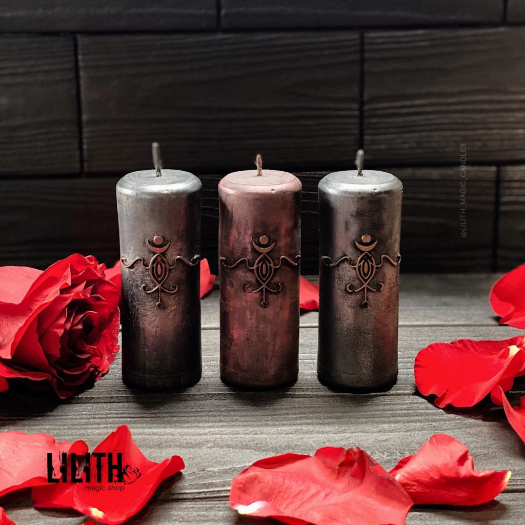 Lilith Altar Beeswax Ritual Candle - Lilith Magic Candles