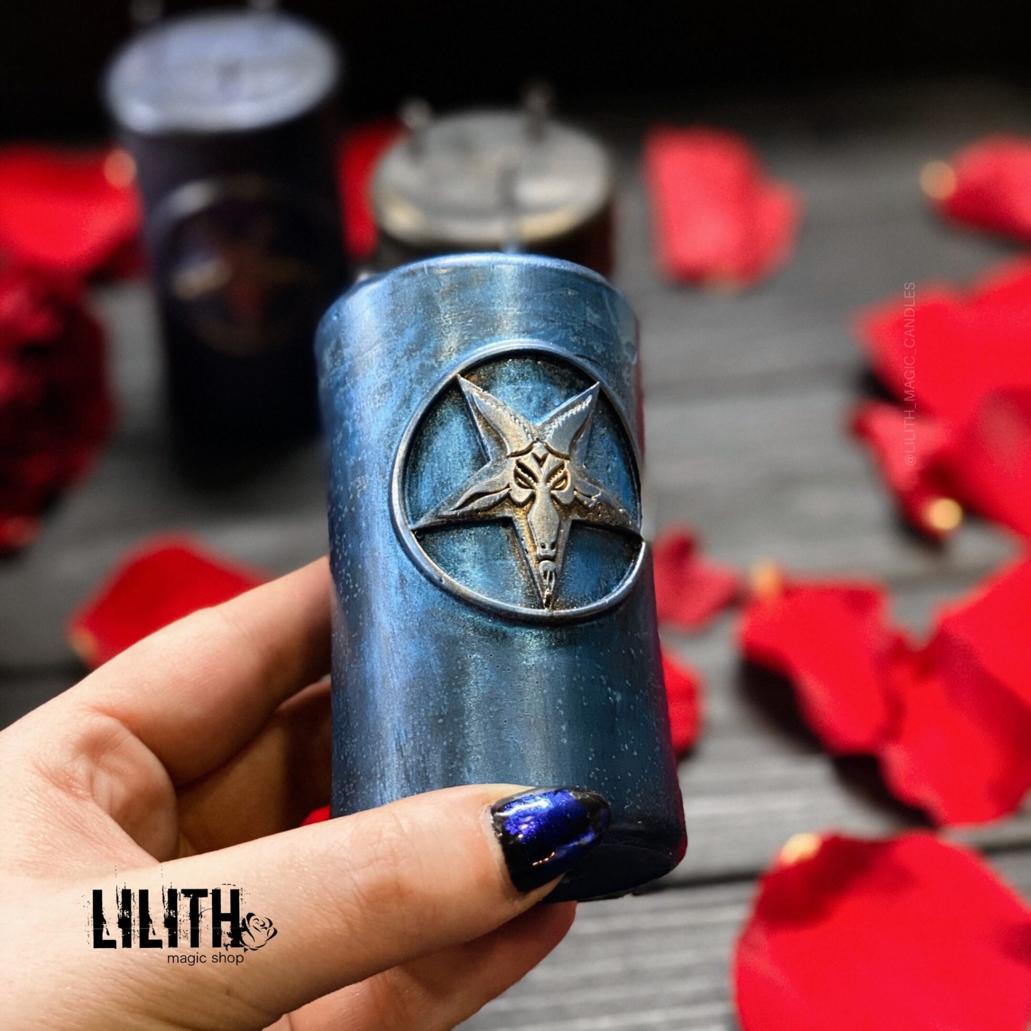 Baphomet Beeswax Ritual Altar Candle - Lilith Magic Candles