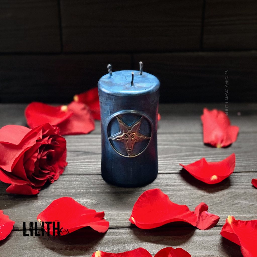 Baphomet Beeswax Ritual Altar Candle - Lilith Magic Candles