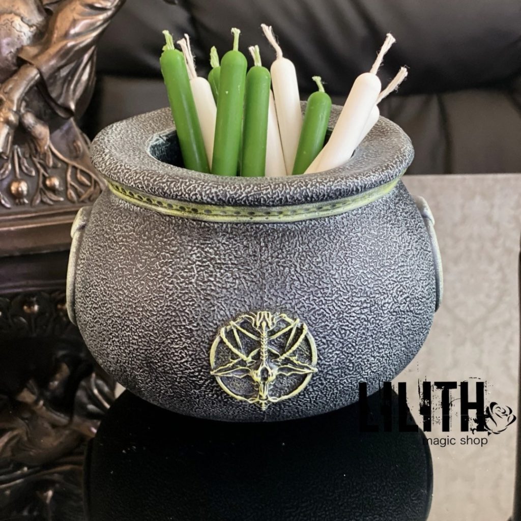 Resin Witch Cauldron - Clear Varnish Finish - Lilith Magic Candles
