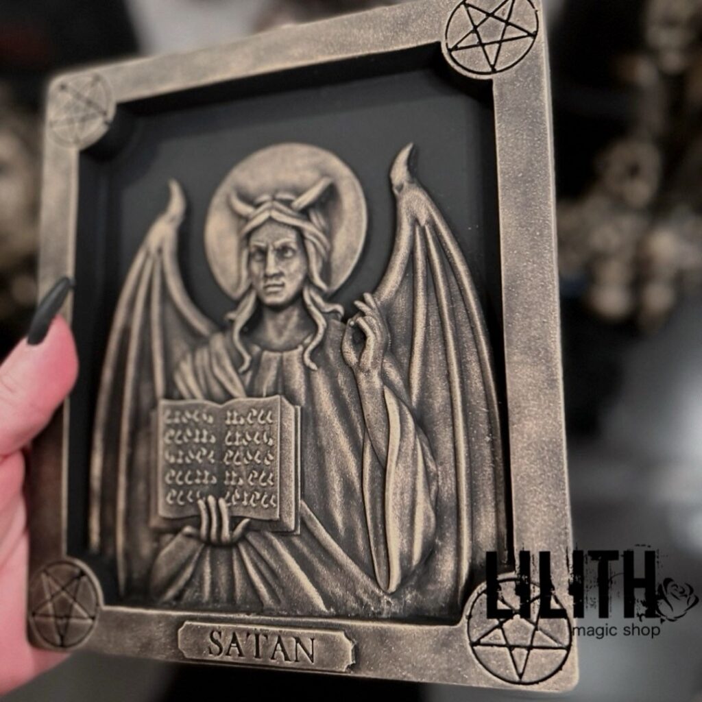 Satan Golden Gypsum Icon for Appealing to Satan or Strengthening Black ...