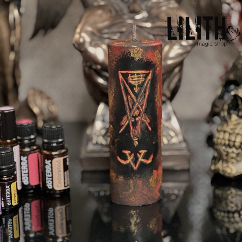 Demonic Protection Intention Beeswax Ritual Candle - Manually Painted ...