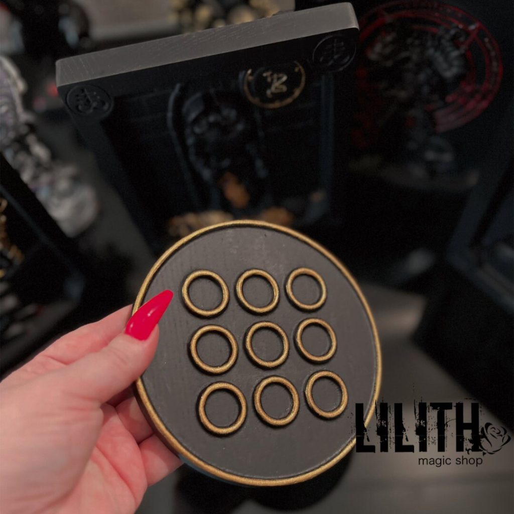 Wealth Demon Mafawa Wooden Altar Pentacle for Black Magic Money Spells ...