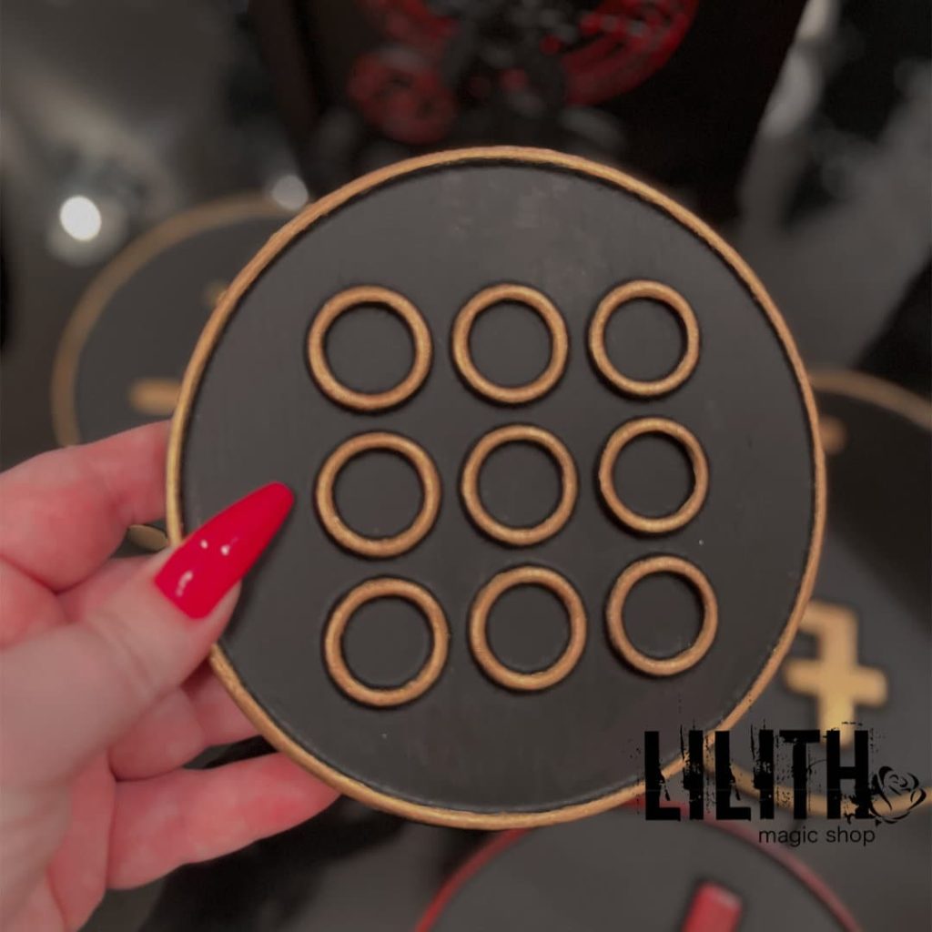 Wealth Demon Mafawa Wooden Altar Pentacle for Black Magic Money Spells ...