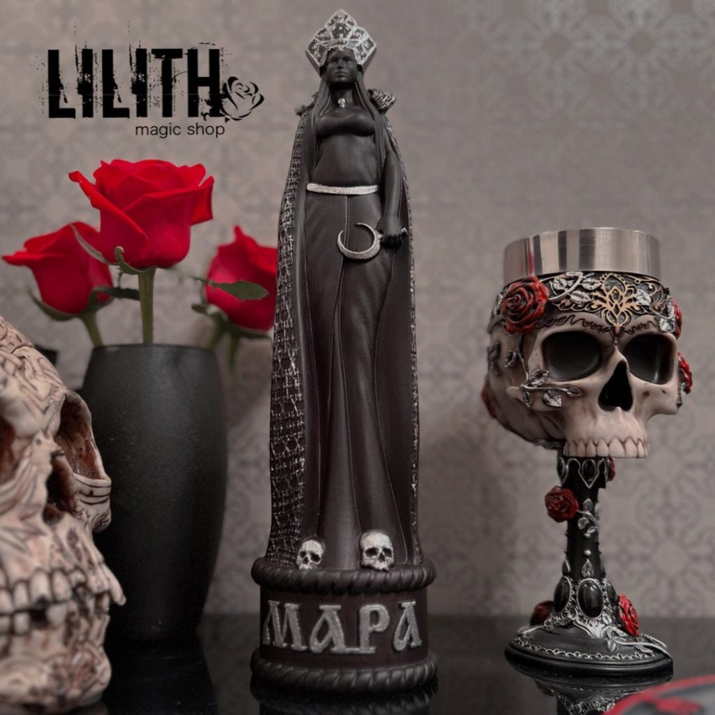 Slavic Death Goddess Mara Wooden Wooden Figurine with the Symbol of ...