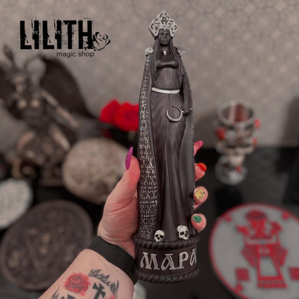 Slavic Death Goddess Mara Wooden Wooden Figurine with the Symbol of ...