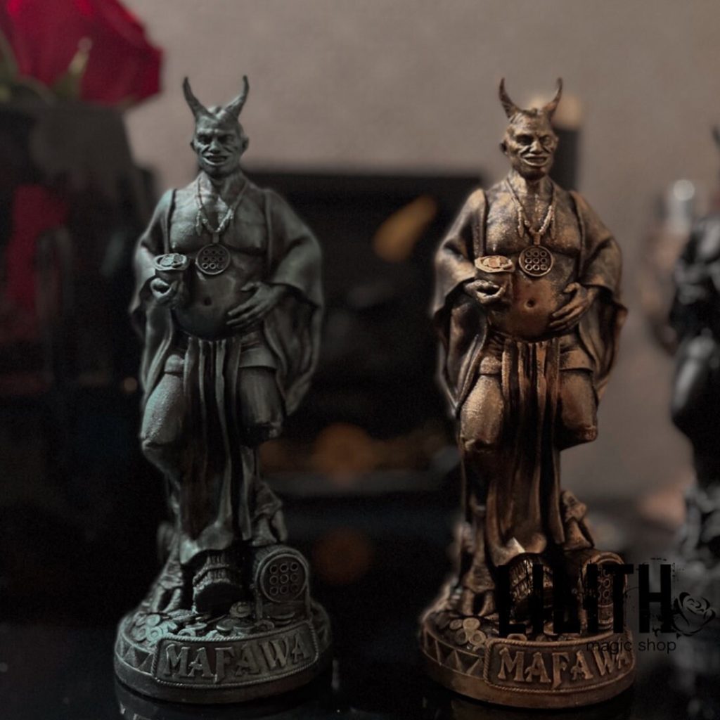 7.9” Wealth Demon Mafawa Resin Figurine for Money, Luck, and Money ...